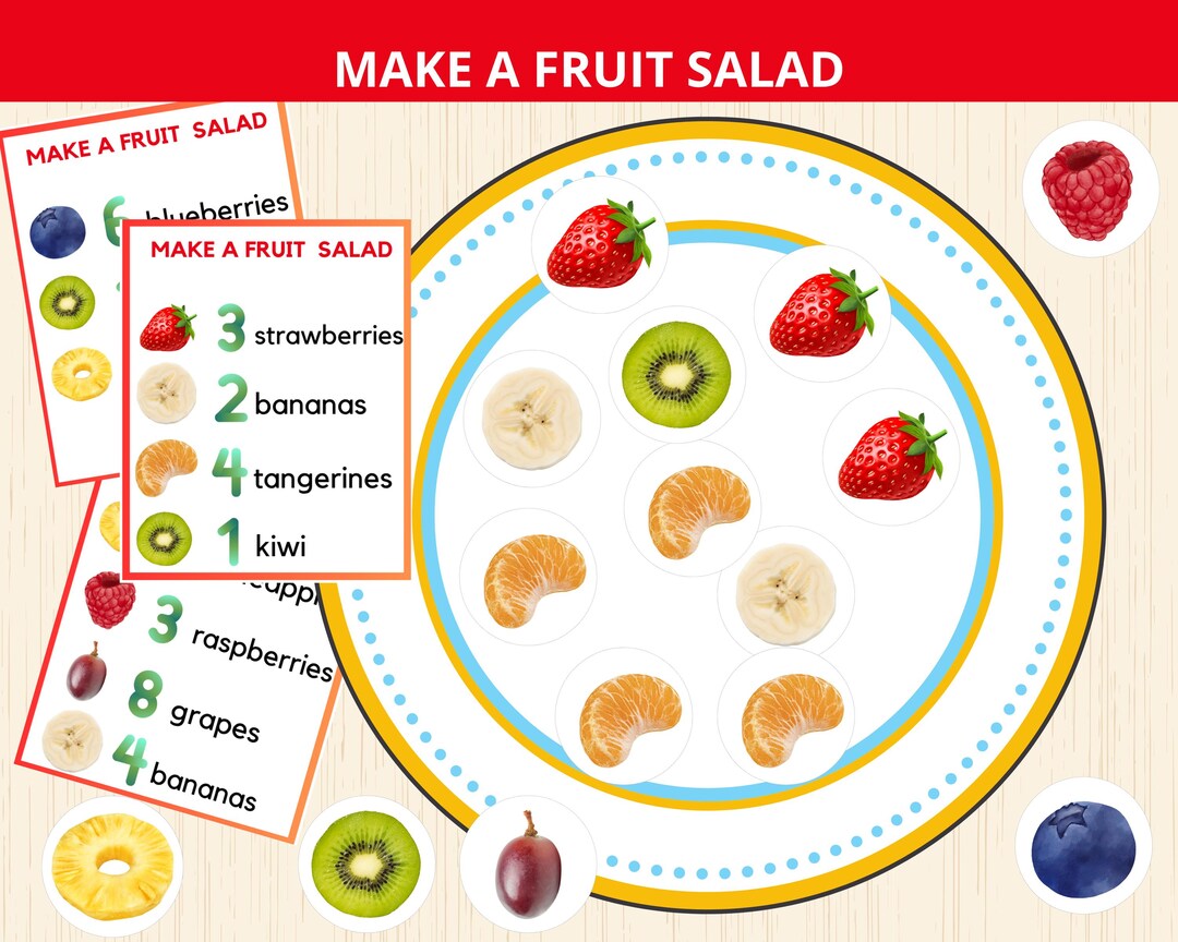 Build a Fruit Salad,fruit Salad Activity,cut and Paste Activity,fruit ...