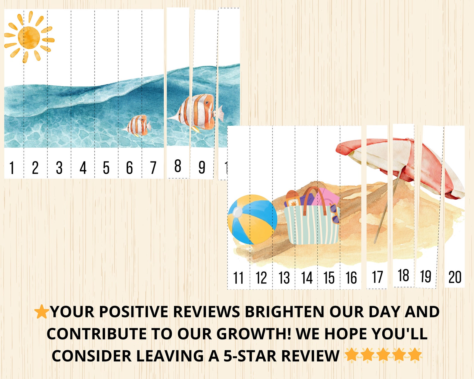 Summer Preschool,summer Puzzle, Activity,number Sequence,sequence ...