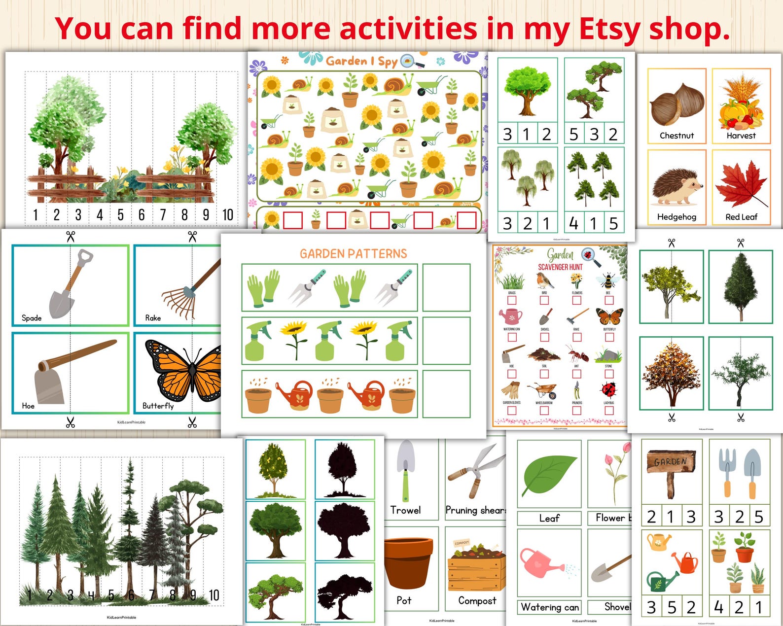 Tree Flashcards,tree Matching Cards,tree Real Pictures,tree Montessori ...