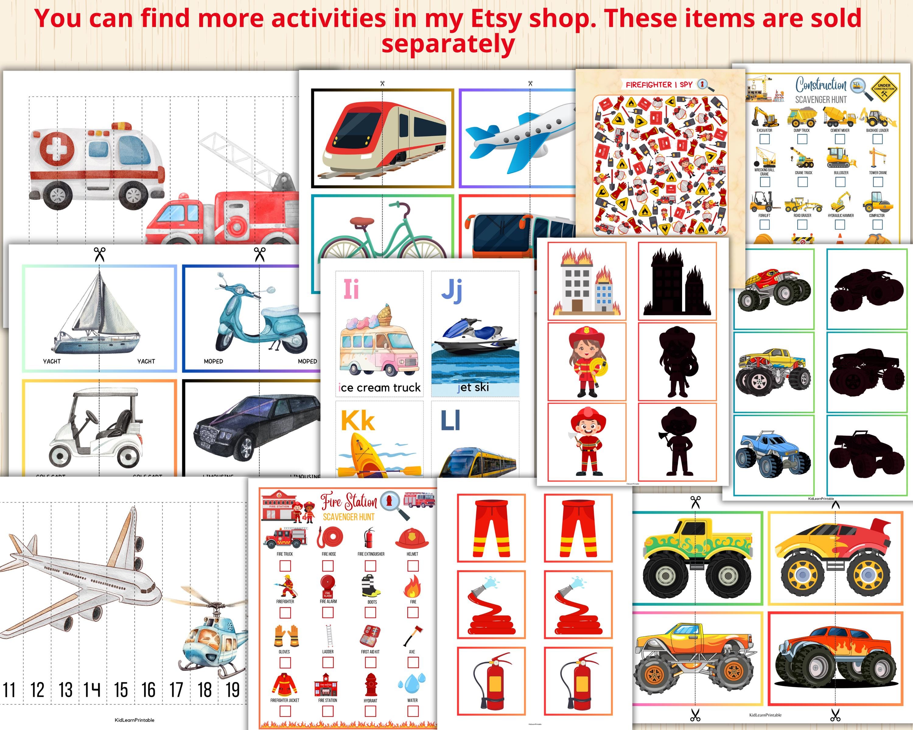 Firefighter I Spy Game,look and Find,fireman Activity,kindergarten Fire ...