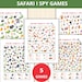 Safari Animal I Spy,counting Activity,look and Find,animals Preschool,i ...