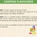 Camping Flash Cards,alphabet Flashcards,kindergarten Prek,seasonal ...