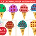 Ice Cream Numbers Matching,sort and Match Game,number Matching Ice ...