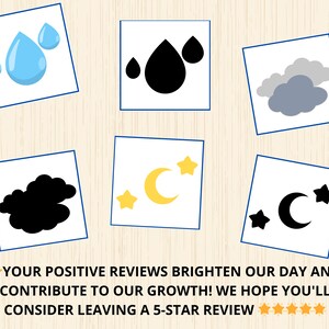 Weather Shadow Matching Cards,weather Montessori Toddler, Weather ...