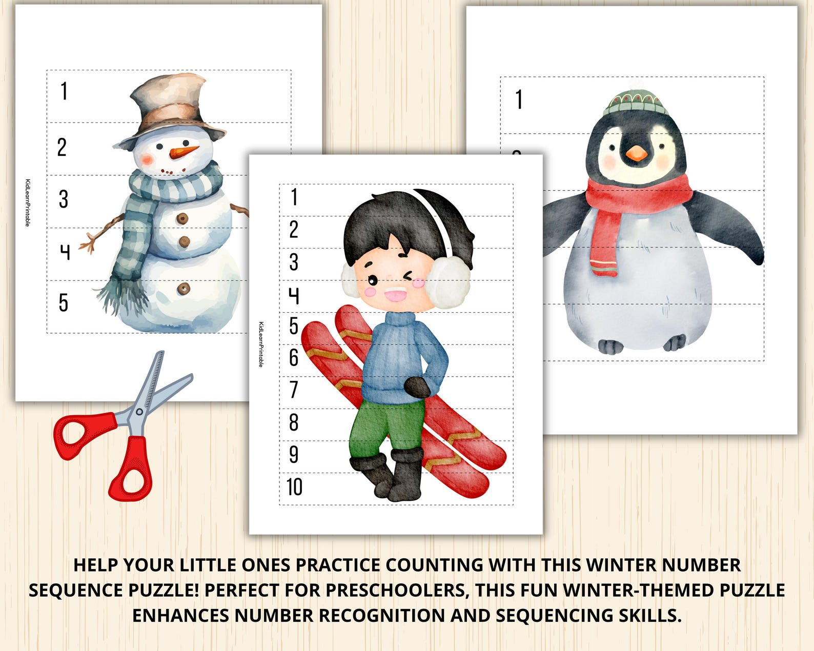 Winter Number Puzzle,winter Number Sequence Puzzles,xmas Numbers ...