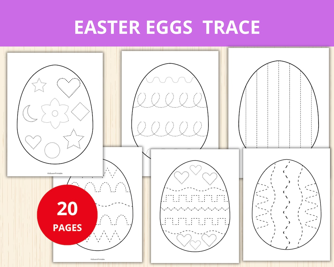 Easter Eggs Trace,easter Color Worksheets,easter Coloring Pages,easter ...