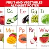 Printable Alphabet With Fruits & Vegetables, Educational Alphabet ...