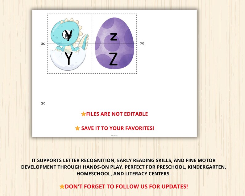 Dinosaur Letter Matching,abc Matching Game,uppercase Lowercase Letters ...