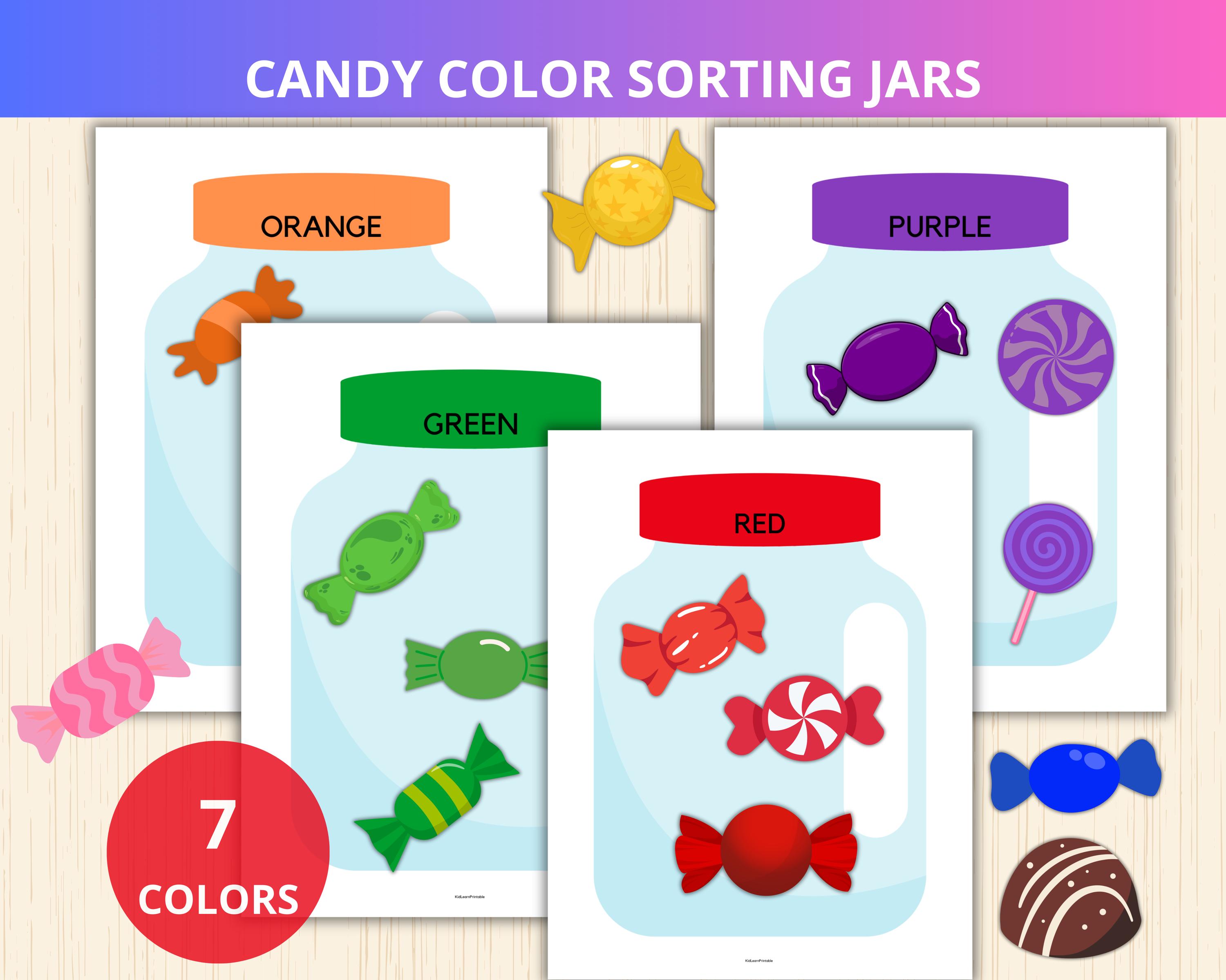 Candy Jar Color Sorting,halloween Candy Color Sort,color Matching Game ...