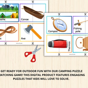 Camping Matching Activity,camping Puzzles,symmetry Puzzles,toddler ...