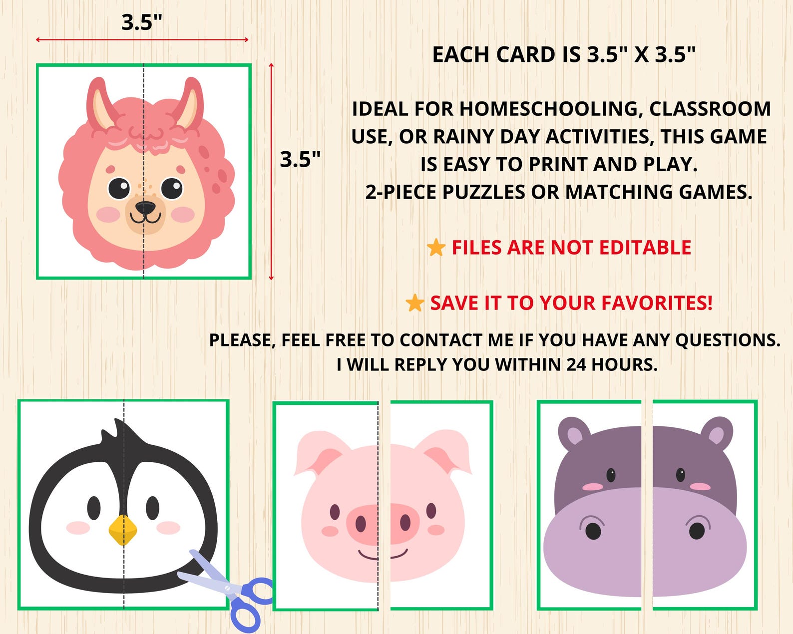Animals Matching Game for Kids,animals Symmetry Puzzle,animals Puzzle,2 ...