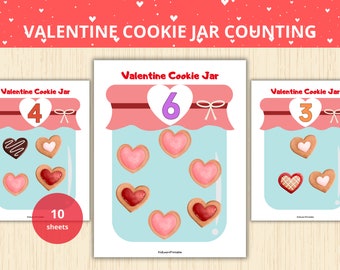 Valentine Counting Activity, Numbers 1-10, Count Activities,prek ...