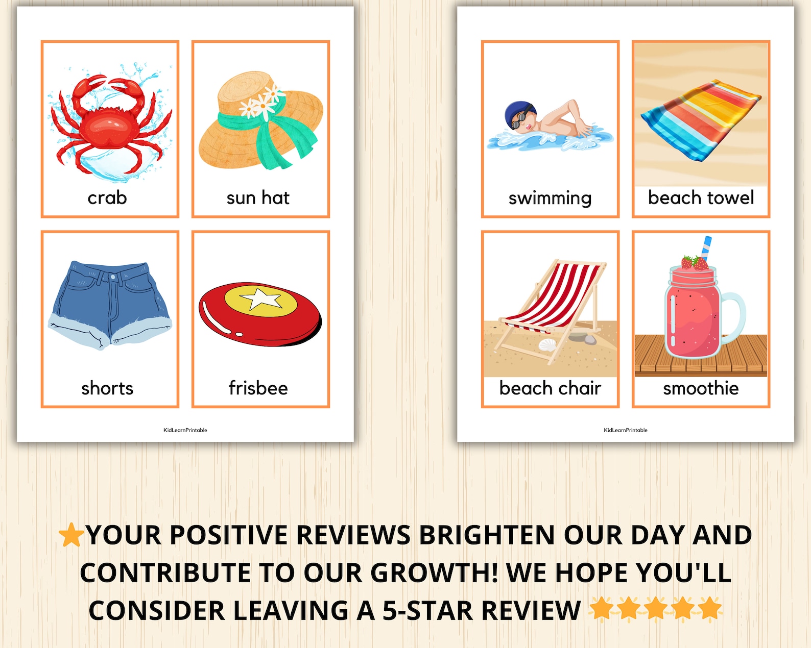 Summer Flashcards, Seasons Flashcard,beach Cards,summer Montessori ...