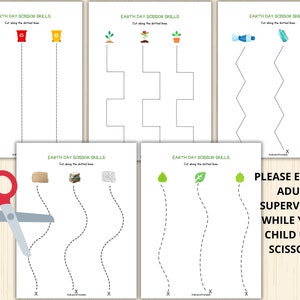 Earth Day Scissor Skills Practice: Spring Cutting Strips (PDF) - Etsy