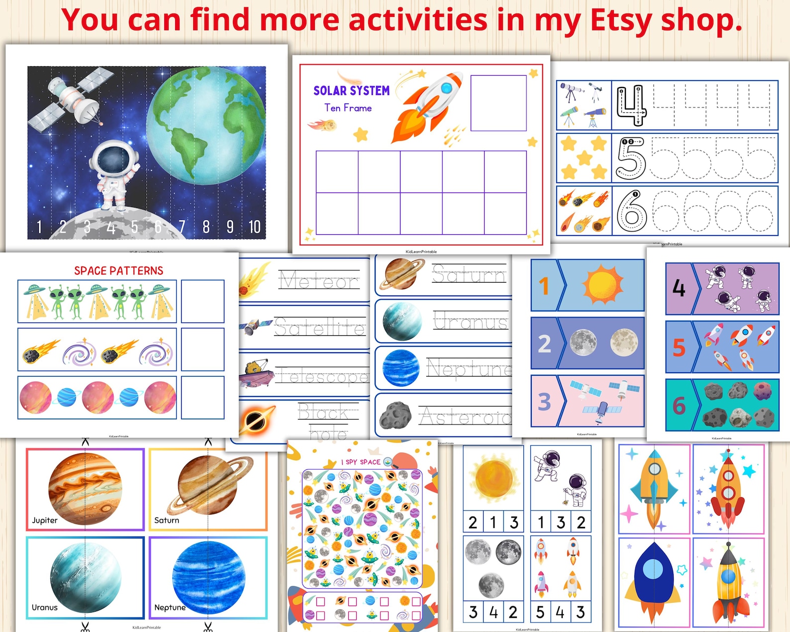 Space Scavenger Hunt,outer Space Treasure Hunt,galaxy Universe Activity ...