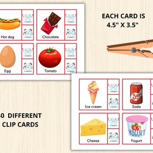 Healthy or Unhealthy Food Clip Card, Healthy and Unhealthy Food ...