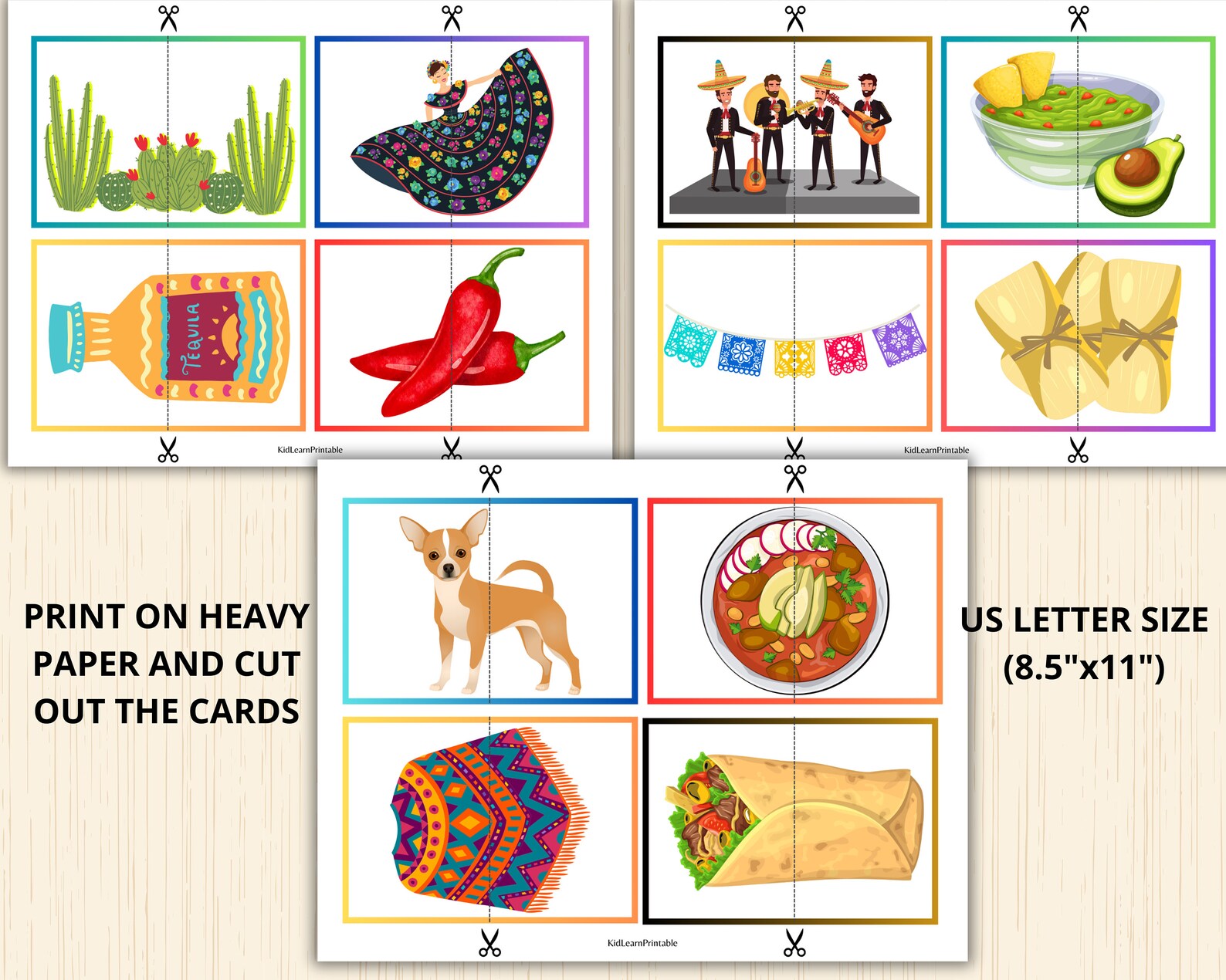 Cinco De Mayo Matching Game,preschool Activity,montessori,matching ...