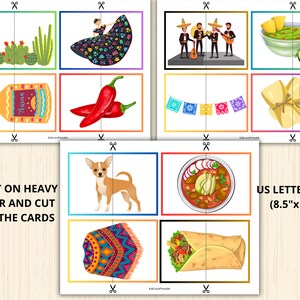 Cinco De Mayo Matching Game,preschool Activity,montessori,matching ...