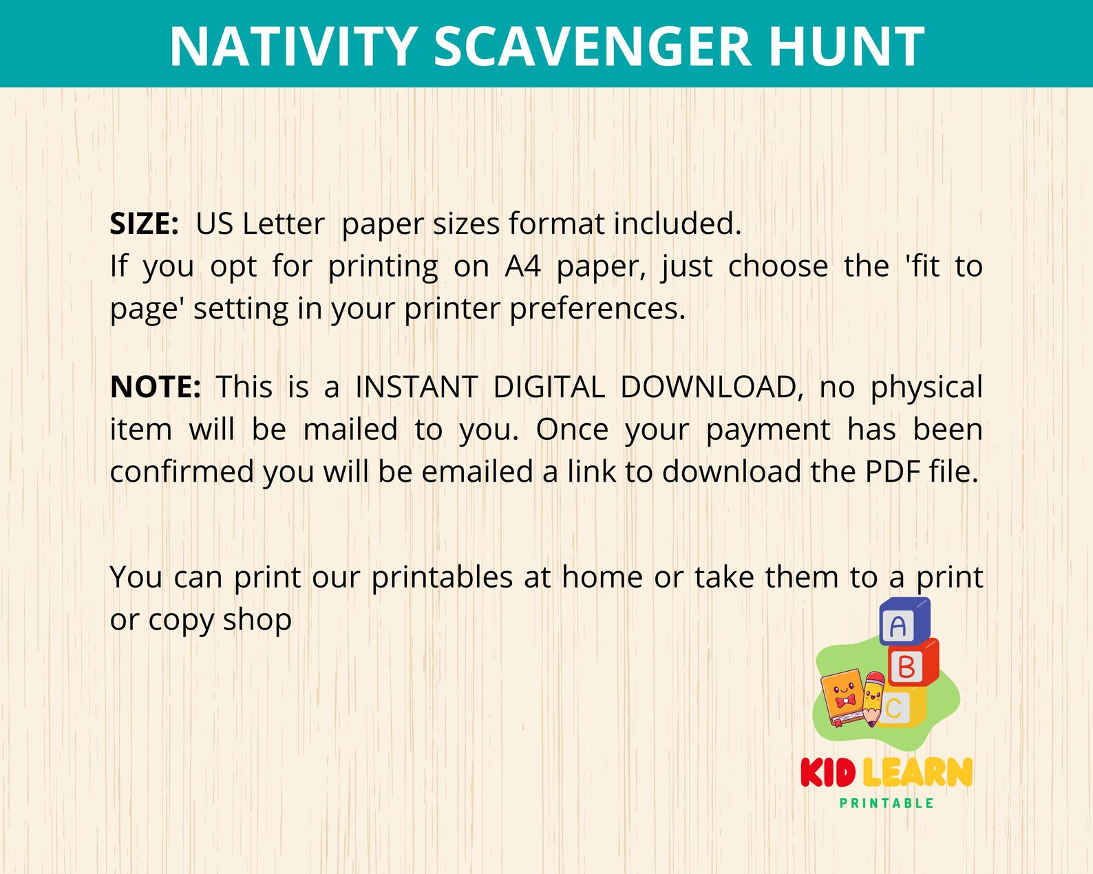 Nativity Scavenger Hunt,christmas Scavenger With Card,nativity Scene ...