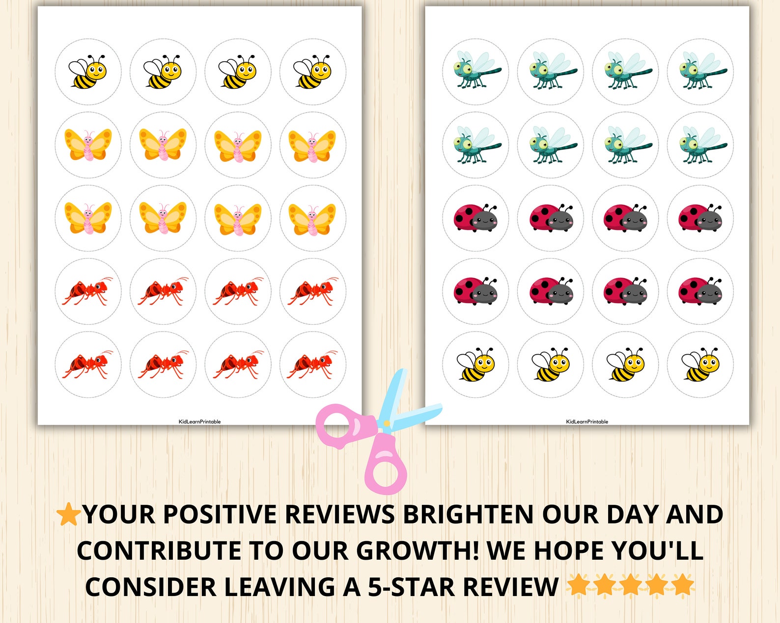 Bug in a Jar Counting Activity, Pretend Play,insect Busy Book, Bug Unit ...