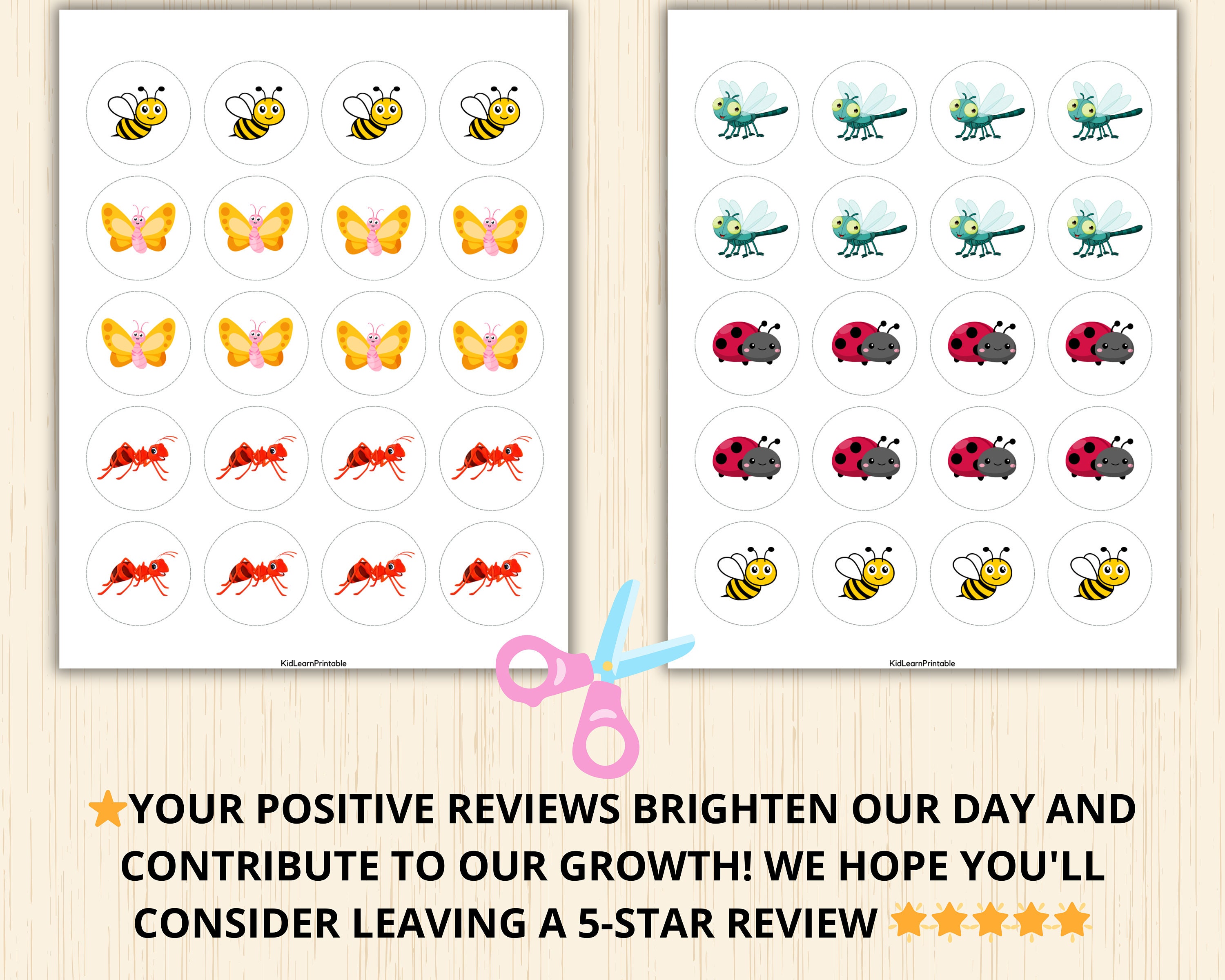 Bug in a Jar Counting Activity, Pretend Play,insect Busy Book, Bug Unit ...