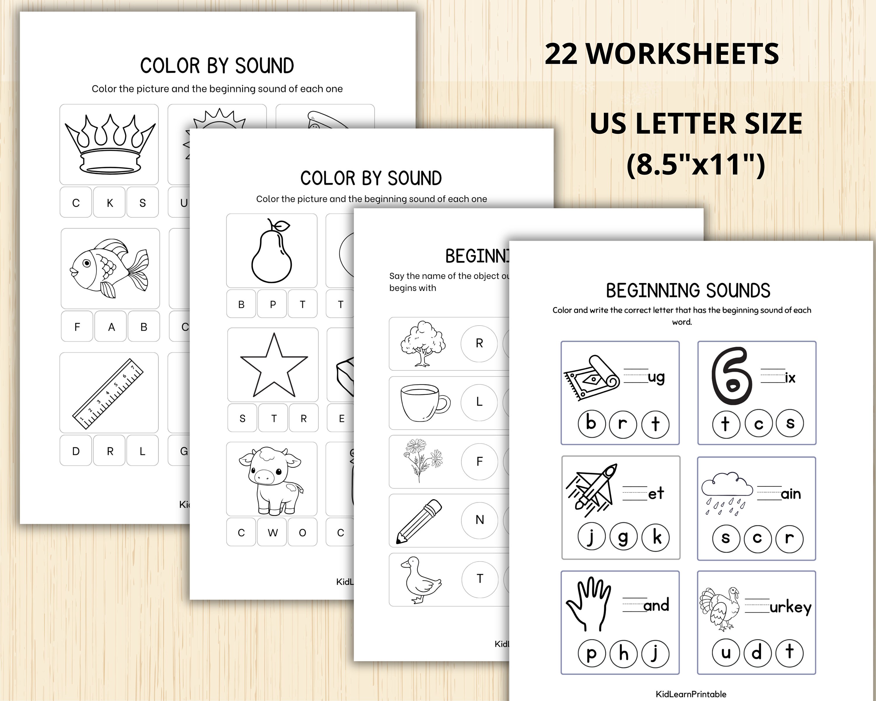 Beginning Sound Worksheet, Initial Sound, Phonics Printable ...