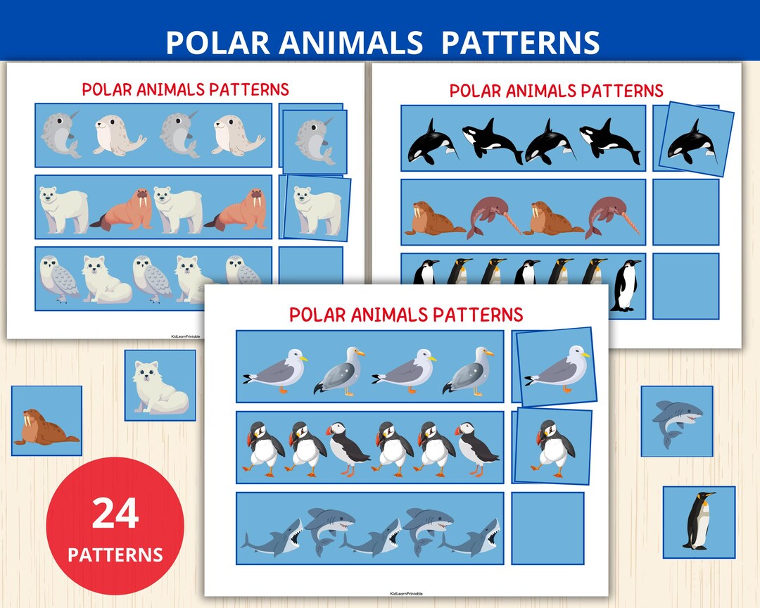 Polar Animals Patterns,ab AAB Patterns,what Comes Next,pattern Activity ...