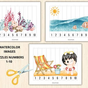 Summer Preschool,summer Puzzle, Activity,number Sequence,sequence ...