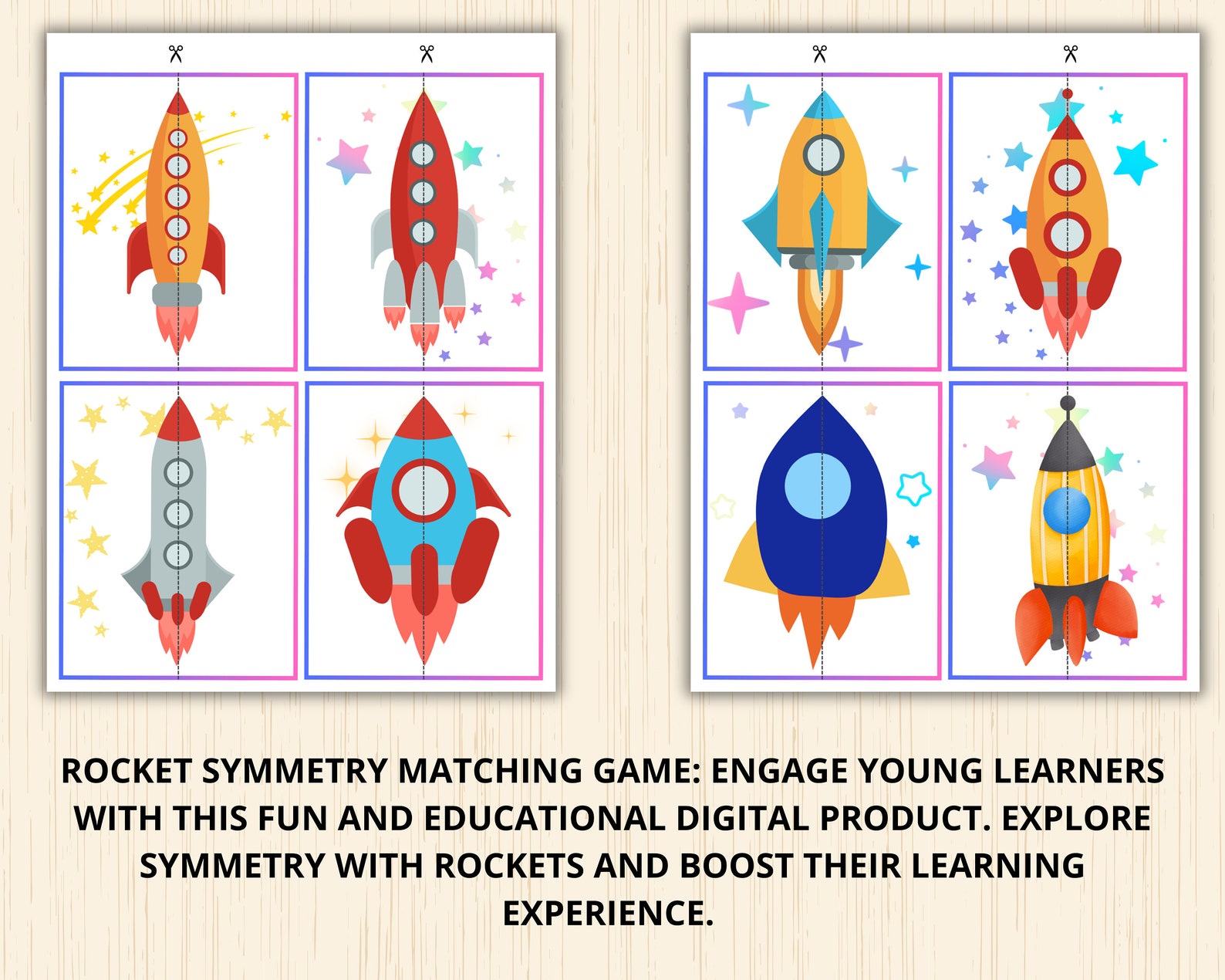 Space Matching Game,rockets Matching Activity,solar System Game, Space ...