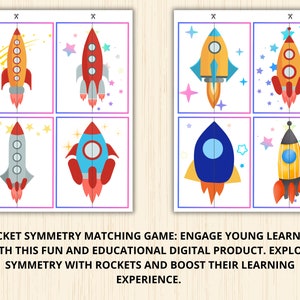Space Matching Game,rockets Matching Activity,solar System Game, Space ...
