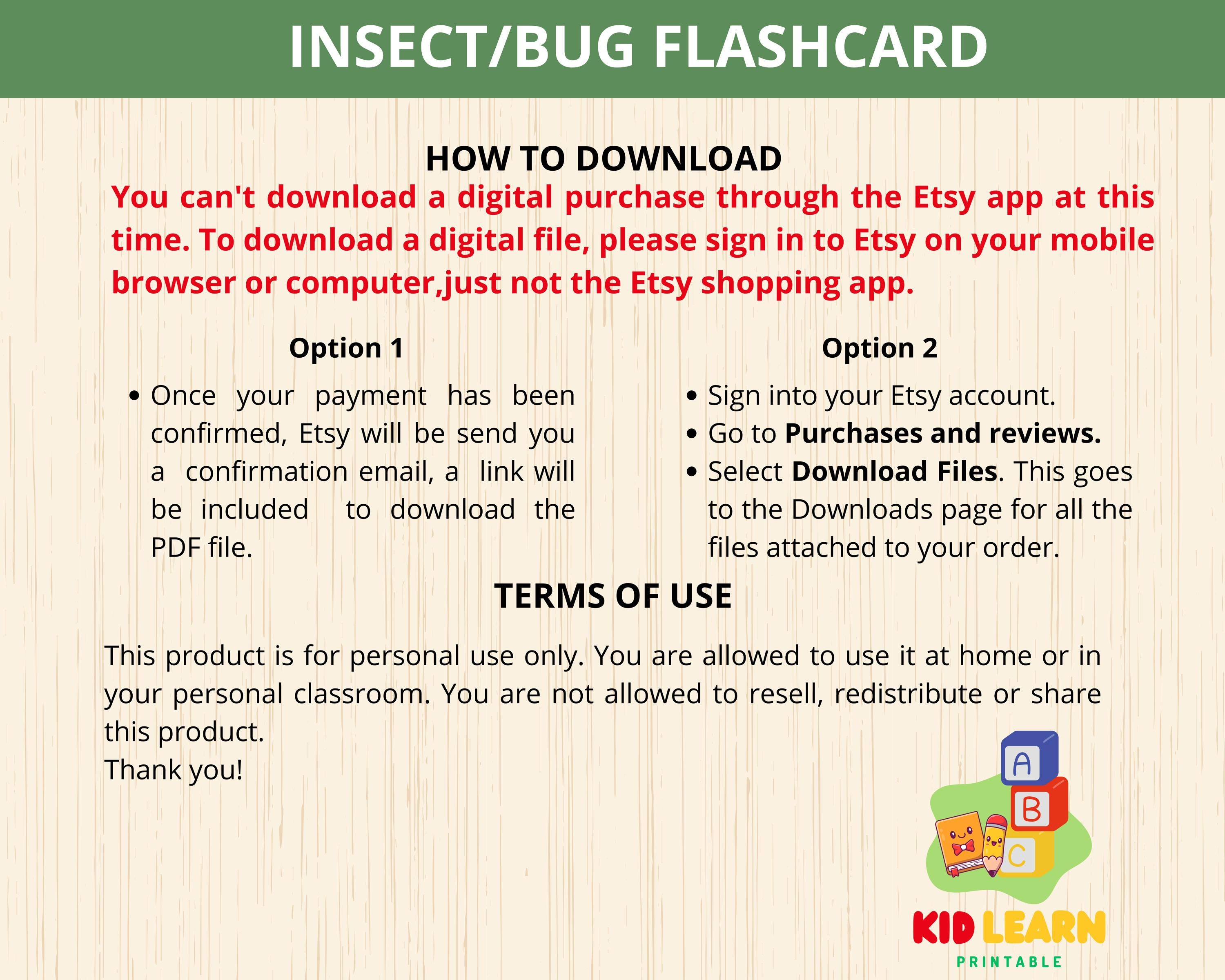 Insect Flashcards,bug Flashcards,bugs Montessori Preschool,bug ...