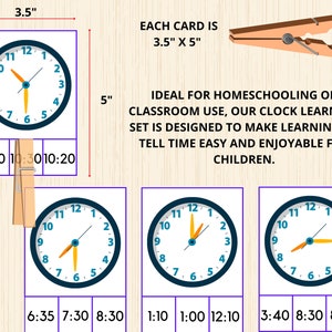 Telling Time Clip Cards,clock Activity,tell the Time Activity,learn the ...