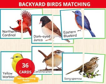 Montessori Wood Birds Puzzle Game / Homeschool Preschool Kindergarten ...