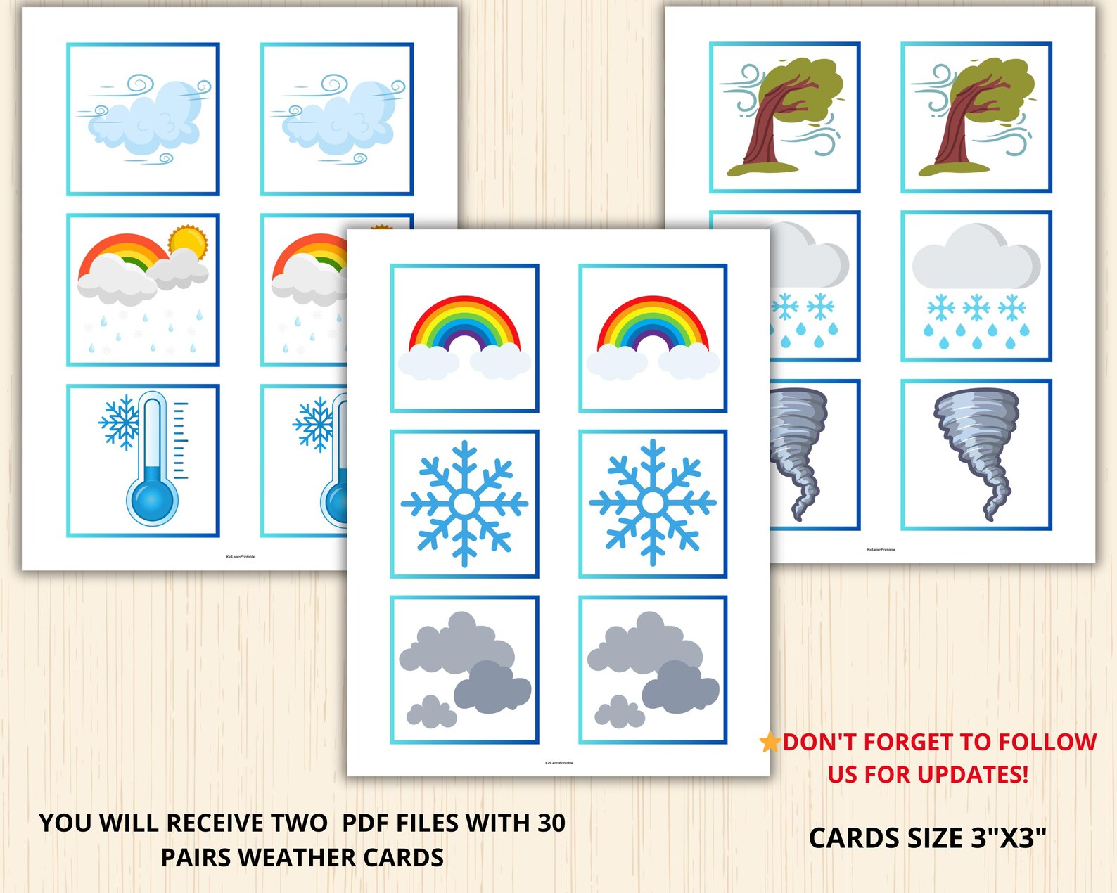 Weather Memory Game,weather Activity,weather Matching Game,weather ...
