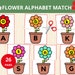 Flower Alphabet Match, Spring Preschool Activity,alphabet Matching Game ...