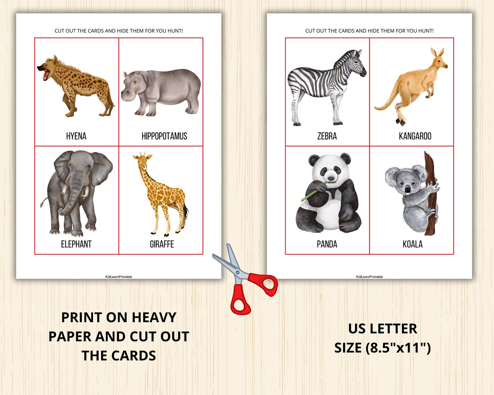 Zoo Scavenger Hunt,treasure Hunt,zoo Animals Hunt,animal Scavenger Hunt ...