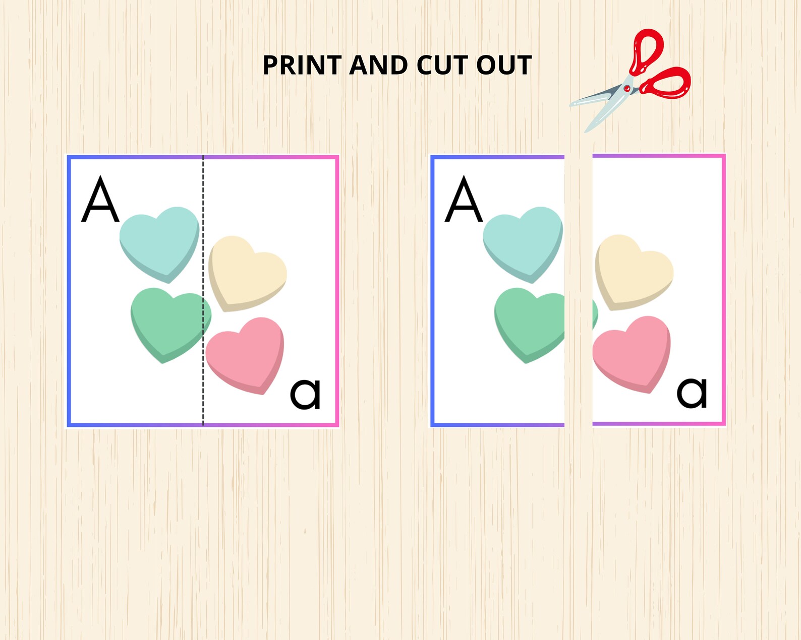 Candy Alphabet Matching Cards, Alphabet Puzzles,toddler Matching Game ...