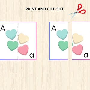 Candy Alphabet Matching Cards, Alphabet Puzzles,toddler Matching Game ...