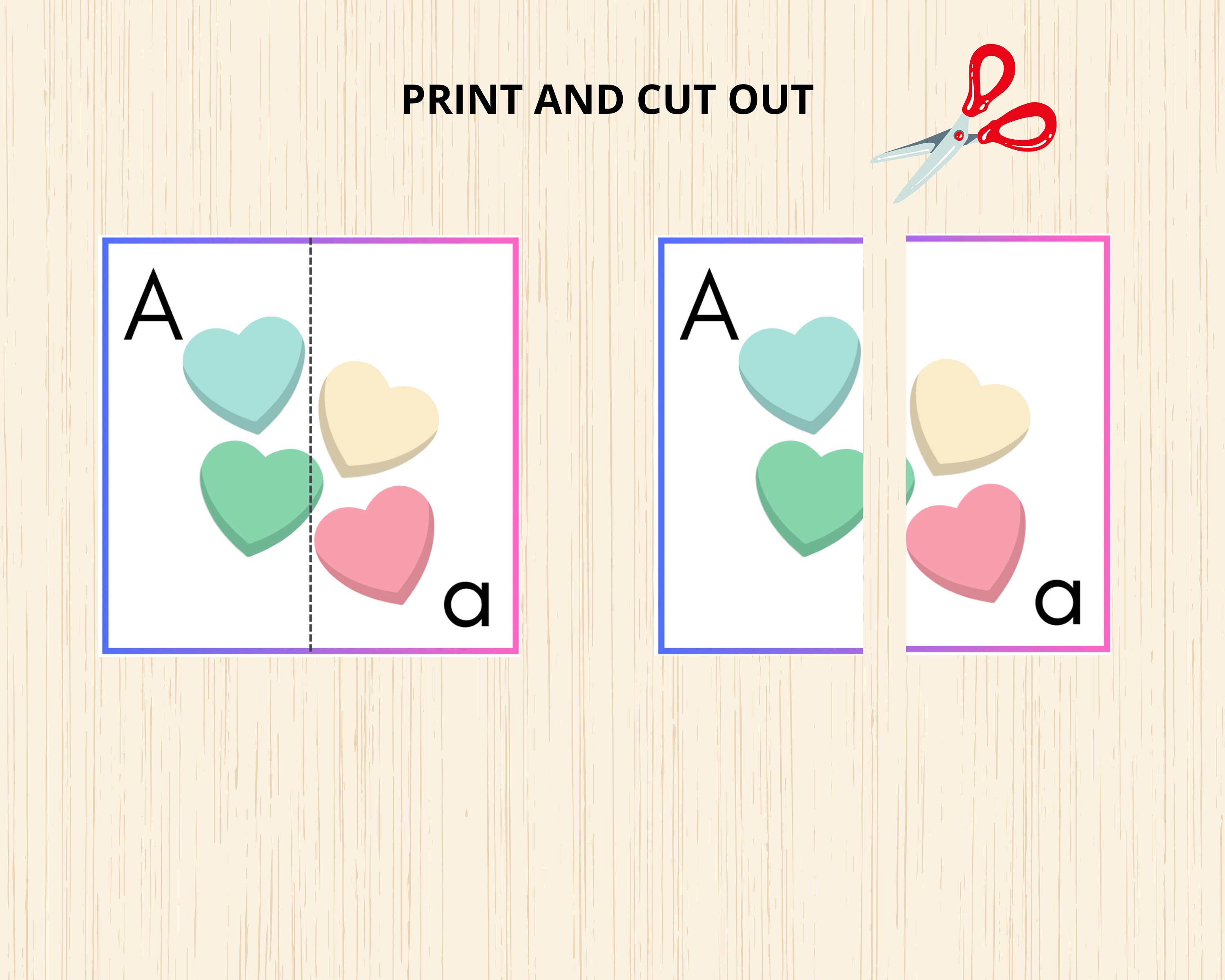 Candy Alphabet Matching Cards, Alphabet Puzzles,toddler Matching Game ...