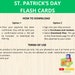 St. Patrick's Day Vocabulary, St Patricks Flash Card,st. Paddy's Day ...