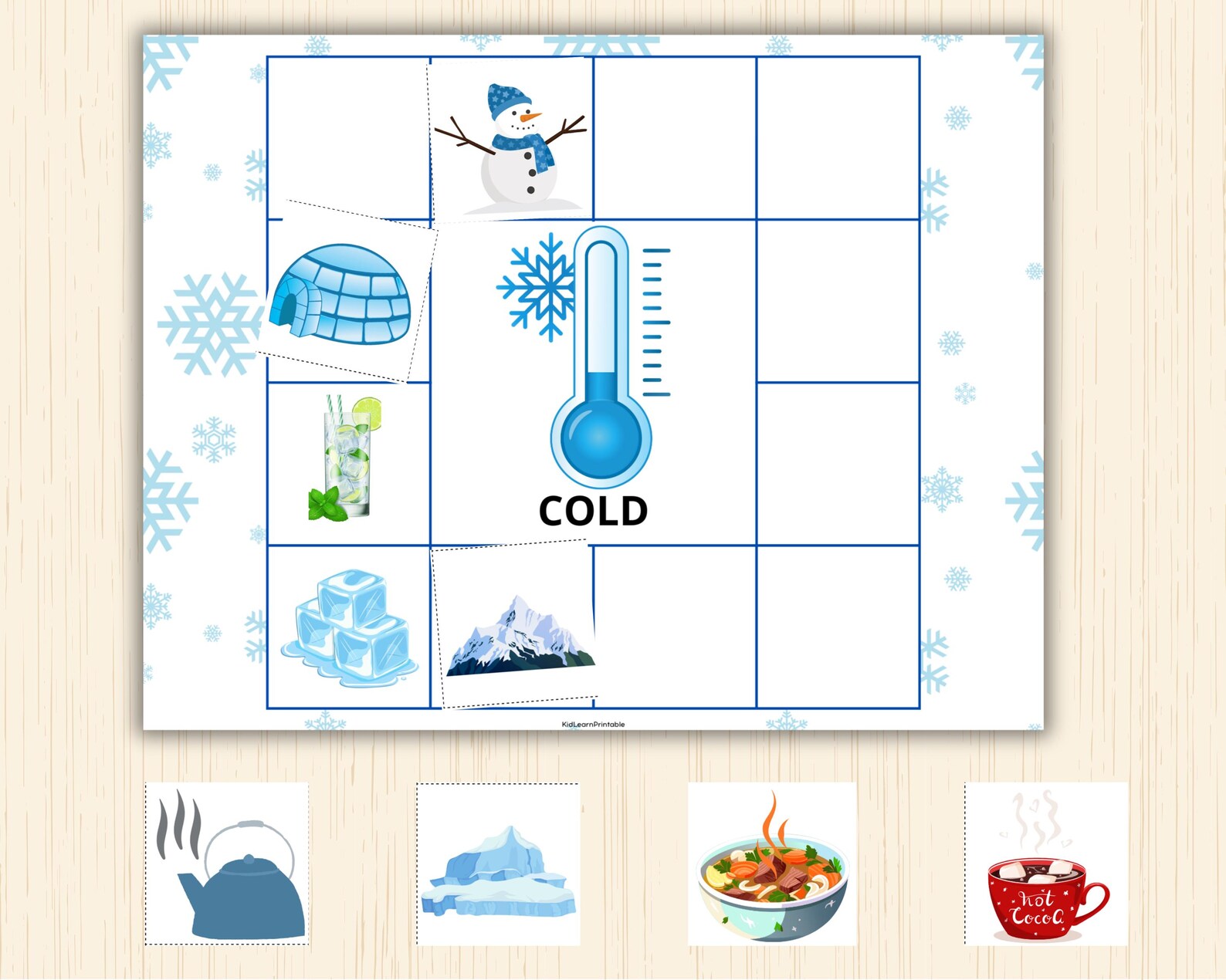 Hot and Cold Sorting,hot and Cold Activity Pack for Kids,preschool ...