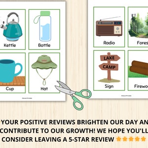 Camping Flash Cards,alphabet Flashcards,kindergarten Prek,seasonal ...