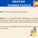 Weather Puzzles,weather Preschool, Number Sequence Puzzles, 1-10 ...
