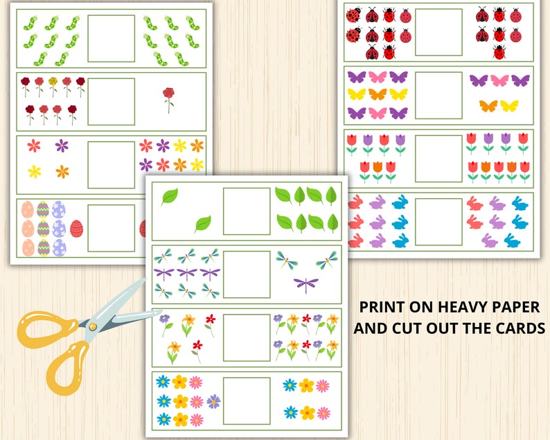 Spring Preschool,spring Math,comparing Quantities,comparing Numbers ...