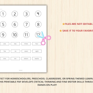 Flower Number Matching,flower Counting Game,spring Counting Numbers ...