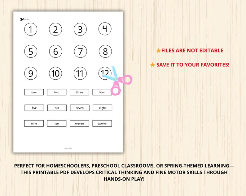 Flower Number Matching,flower Counting Game,spring Counting Numbers ...