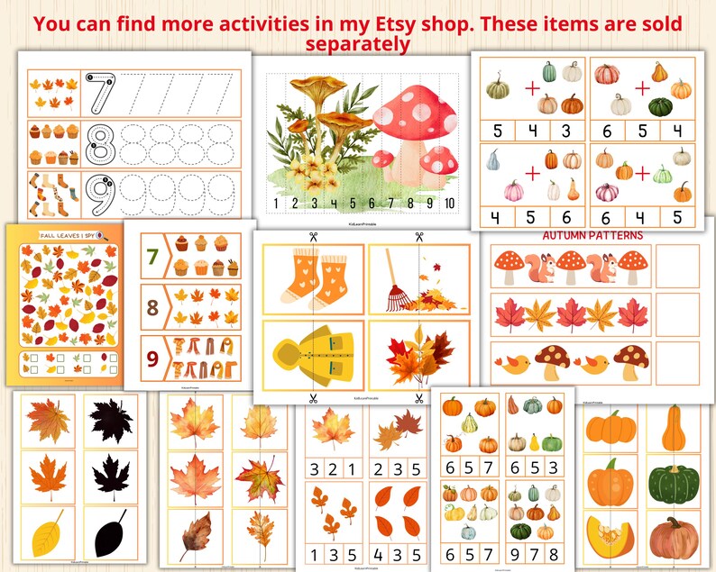 Autumn Colour Matching,fall Color Sorting,autumn Colour Match,color ...