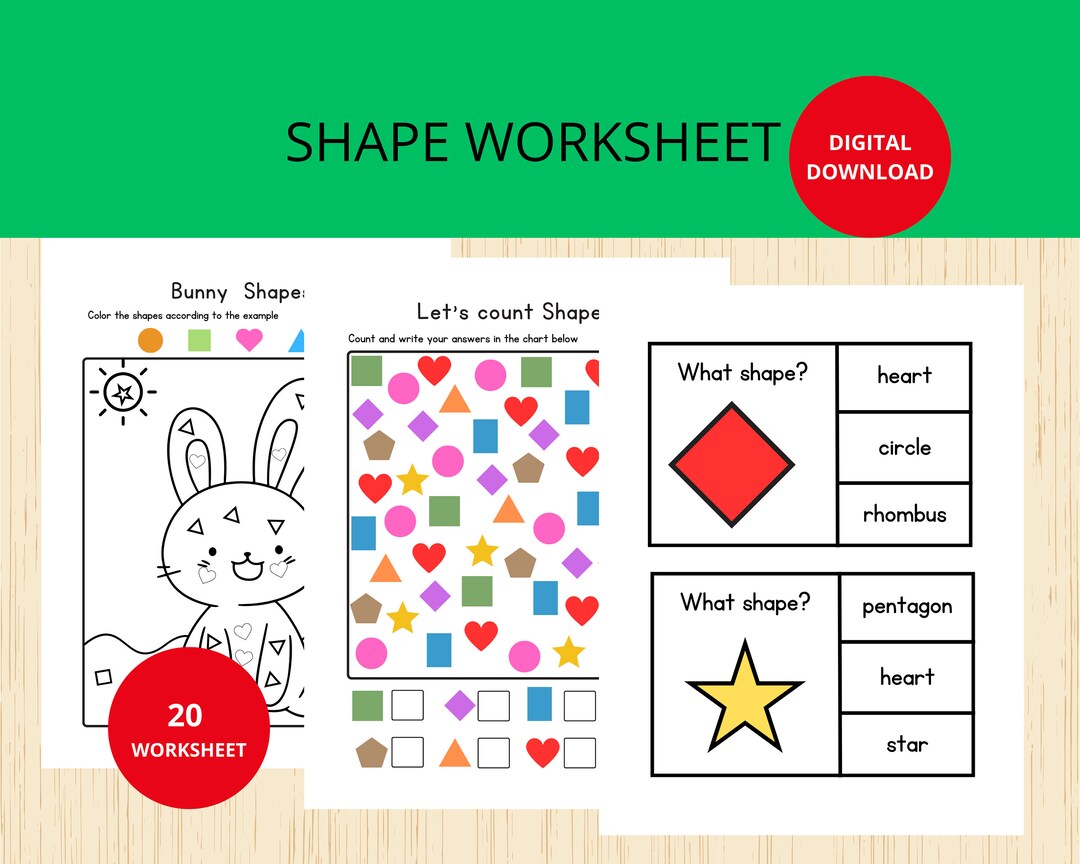 Preschool Shapes Worksheets, Prek Shape,shape Activities, Basic Shapes ...