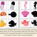 Ocean Animals Shadow Matching Cards,sea Animals Shadow,sea Animals ...