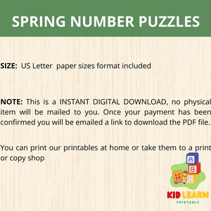 Spring Number Puzzles, Montessori Spring Printable, Number Sequence ...